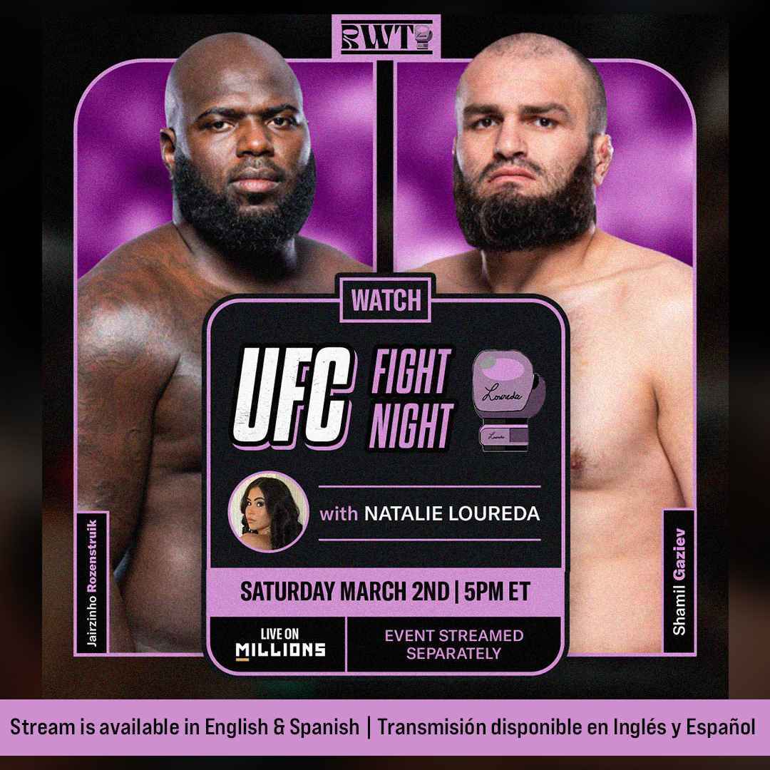 Natalie Loureda. UFC WatchParty. Fight streamed separately. March 2nd ...